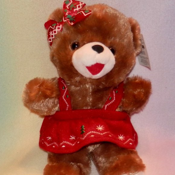 SNOWFLAKE TEDDY | Holiday | Holiday Time Snowflake Teddy 22 Red Bow And ...